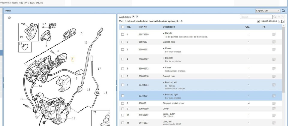 VOLVO S80 II AS 30784201 31253482 17644332 | eBay UK