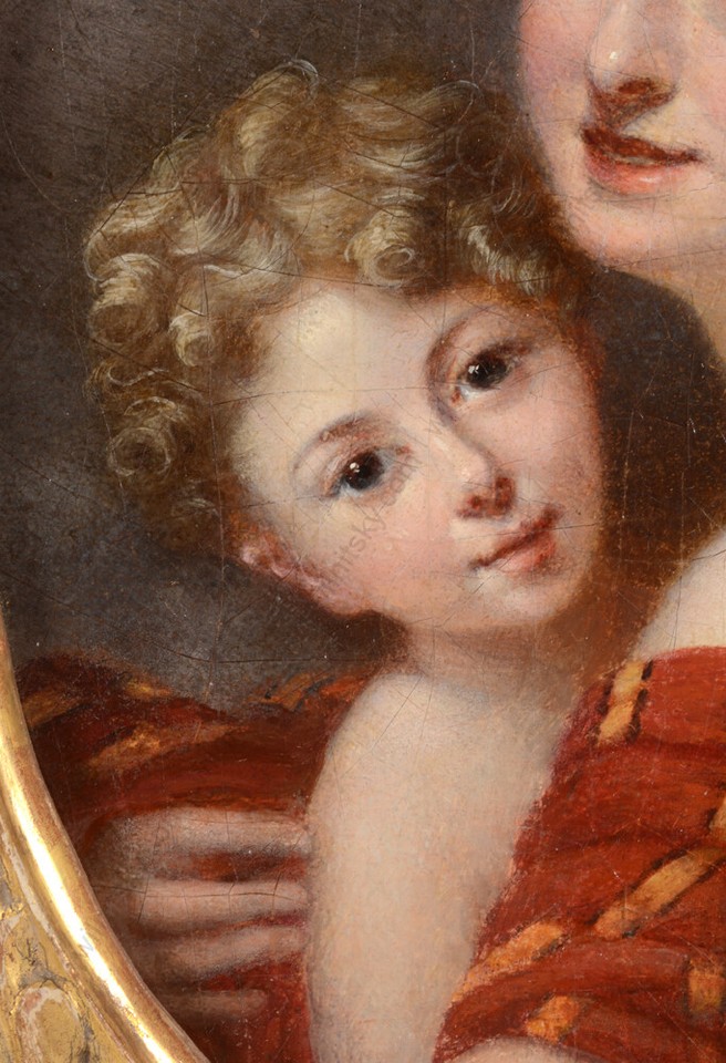 Adèle de Romany (1769-1846) "Portrait of a Lady with Child" Important ...