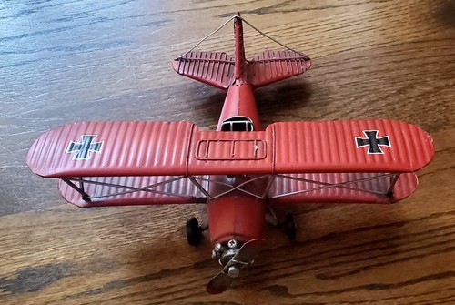 Vintage WWI Red Baron Bi-Plane Airplane Model Decoration/Collectible | eBay