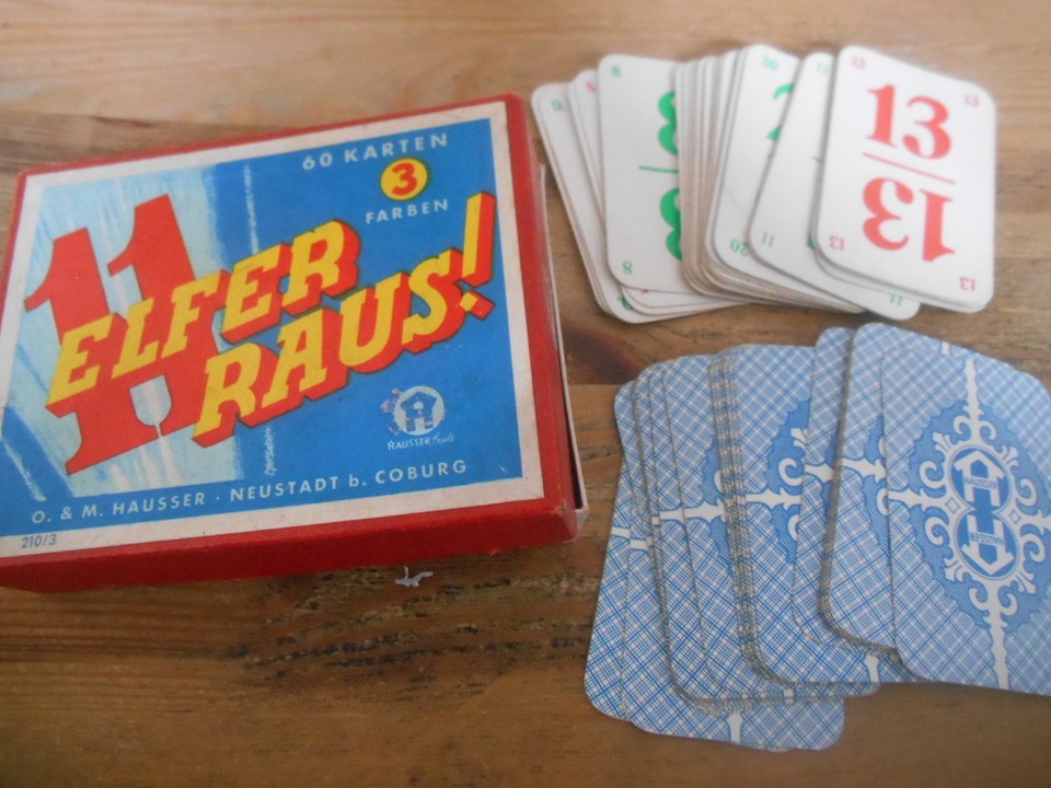 SPIEL 11 Elfer raus! 60 Karten / 3 Farben (ab ? J) O & M HAUSSER SPIELE ...
