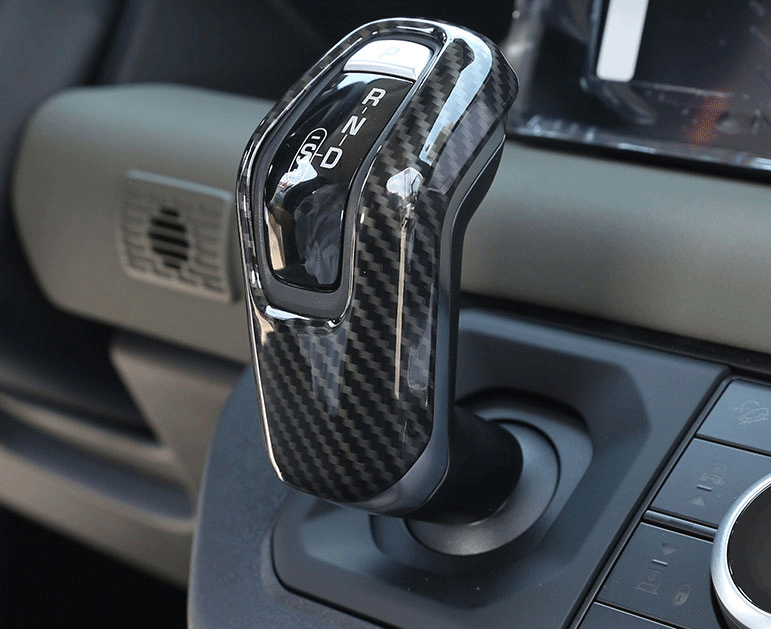 Carbon Fibre Console Gear Shift Knob Cover Fits For Defender 90 110 ...