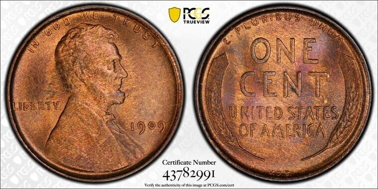 1909 VDB Lincoln Wheat Cent 1C Doubled Die Obverse, FS-1102, MS65RB ...