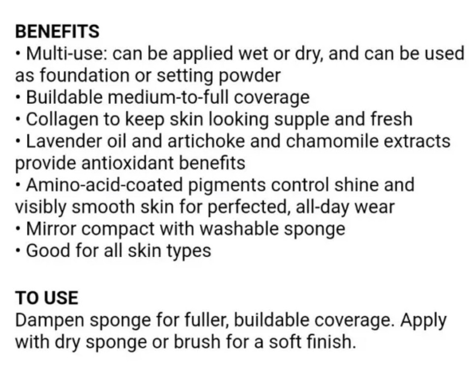 Avon fmg Cashmere Complexion Compact Powder Foundation N130 New Boxed ...