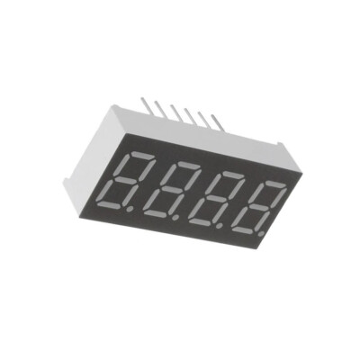 2X KW4-361ASB Display: LED 7-segmentig 9,2mm 0,36" Anz.Z: 4 rot 2-4mcd ...