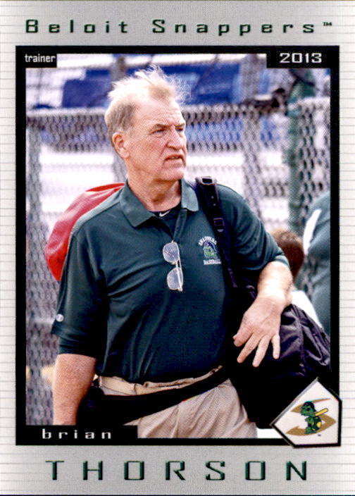 2013 Beloit Snappers Grandstand #25 Brian Thorson Trainer Baseball Card ...