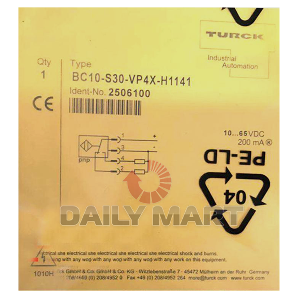 New In Box TURCK BC10-S30-VP4X-H1141 Proximity Sensor | eBay