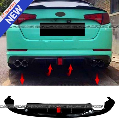 Gloss Black ABS Rear Bumper Diffuser Spoiler Lip Fit For 2011-2013 Kia ...