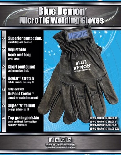 Blue Demon Micro TIG Welding Gloves | eBay