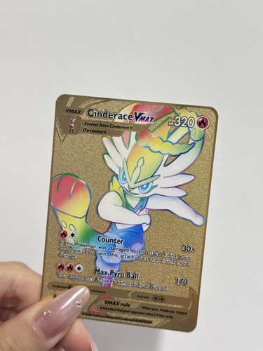 Cinderace VMAX HP320 Metal POKEMON Card-Collectible Gift Display！ | eBay