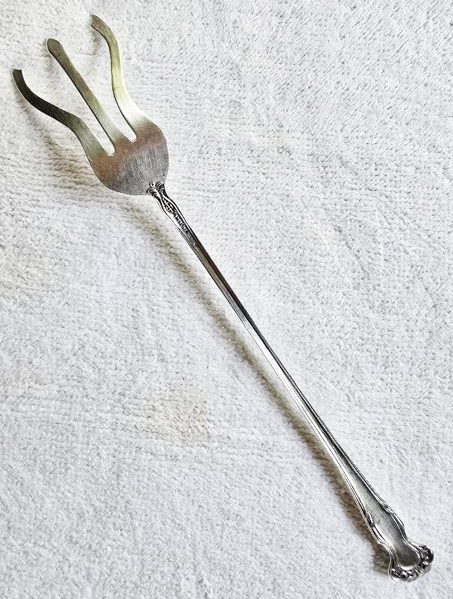 Sterling Silver Lettuce Fork Daisy Pattern Antique 9" Serving Fork ...