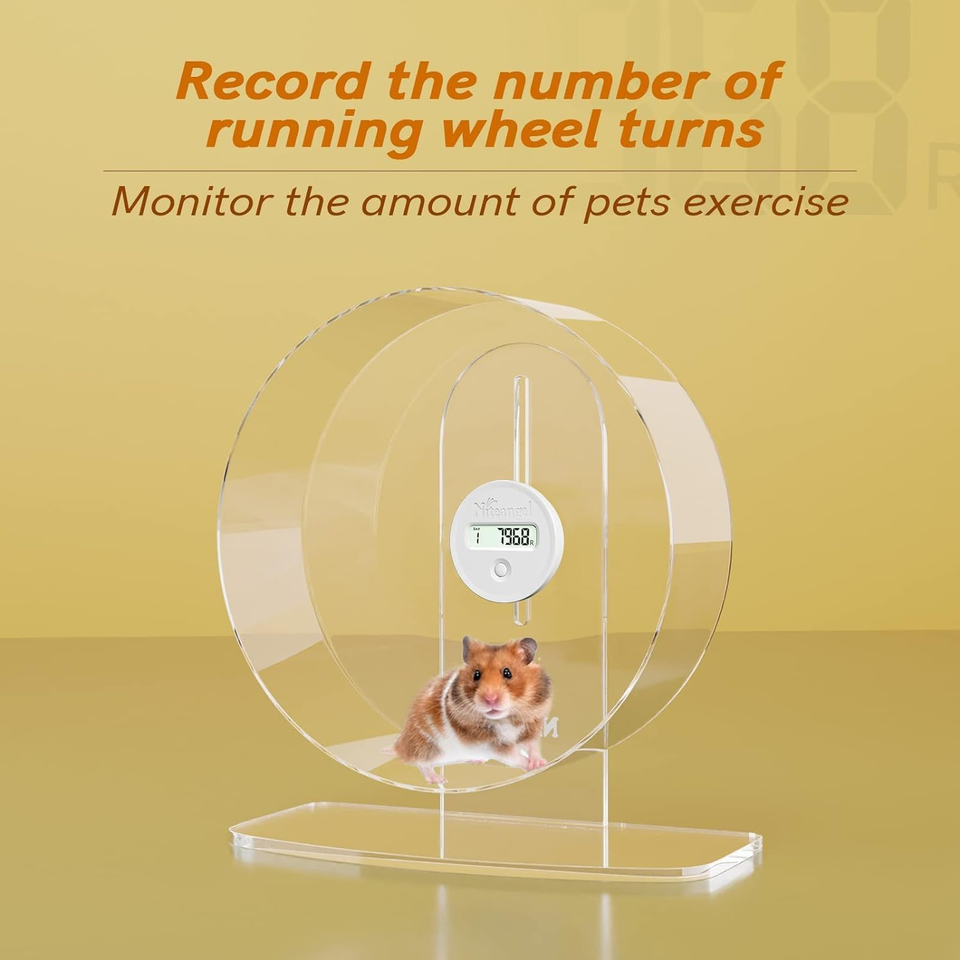 Accurately Hamster Wheel Pedometer - Small Animal Step Counter for ...