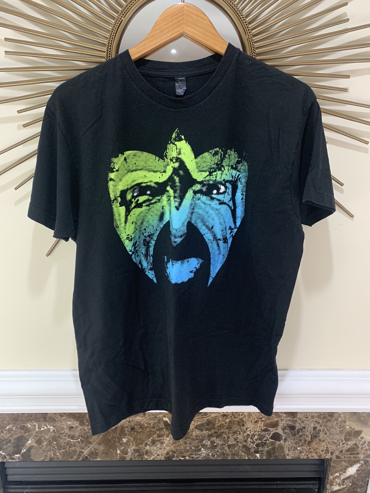 WWF WWE Ultimate Warrior Face Paint Black T Shirt Men… - Gem