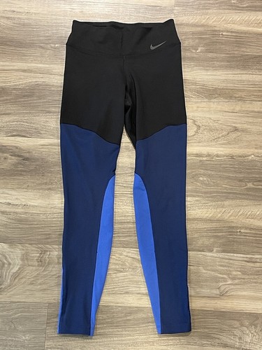 Nike Dri-Fit Women’s Training Tights Mesh Color Block Size Small Blue ...