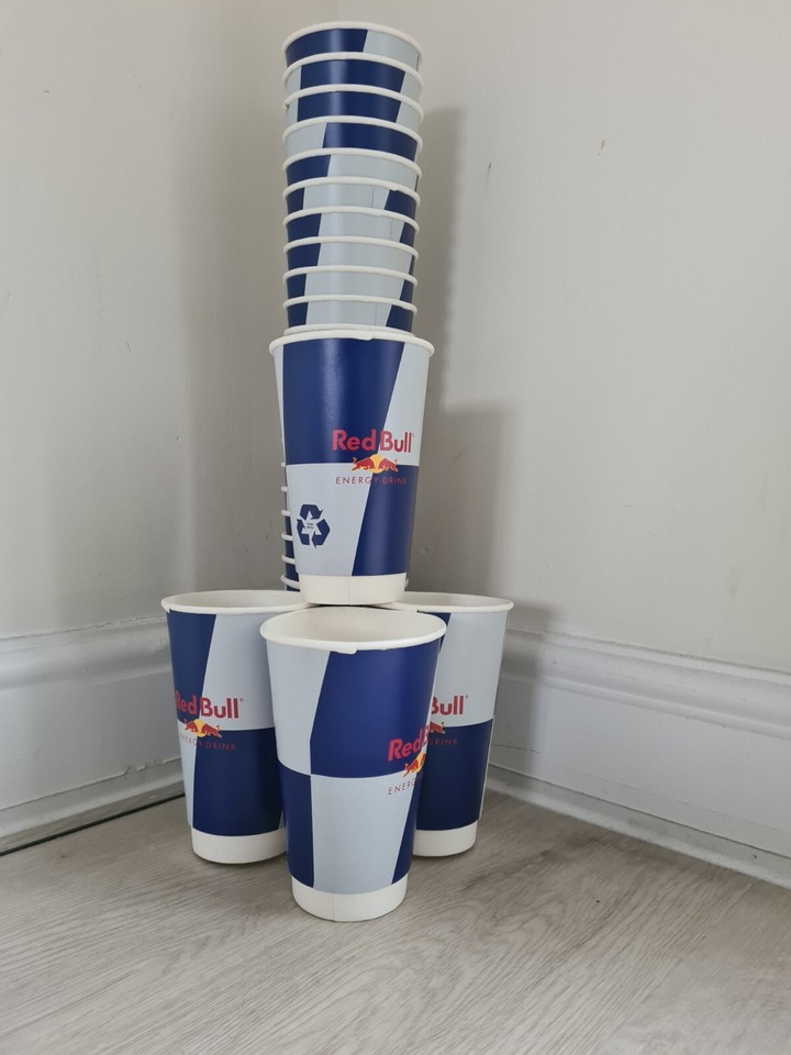 50 X 16oz Double Wall Redbull Paper Cups | eBay UK
