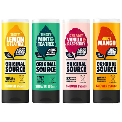 Original Source Shower Gel Natural Fragrance Vegan Paraben Cruelty Free ...