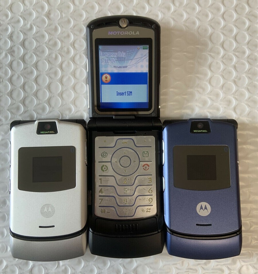 Motorola RAZR V3 V3i Retro Flip Phone - All Colours Unlocked - Pristine ...