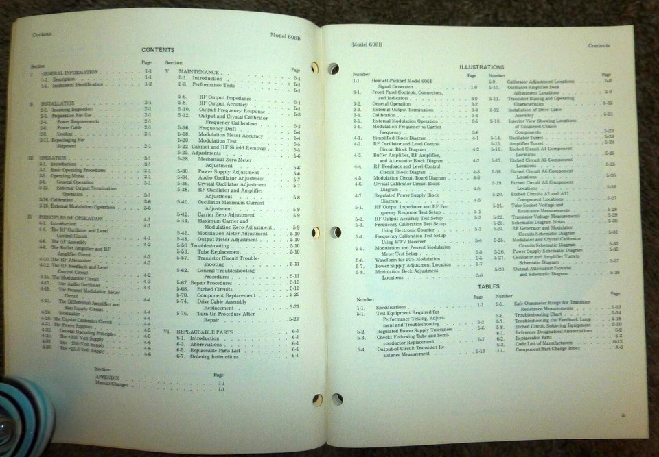 HP Hewlett 606B HF Signal Generator S/N 1152A Operating Service Manual ...