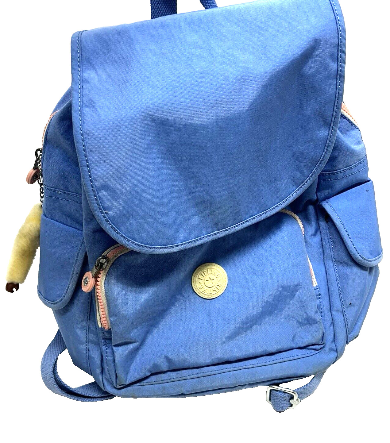 Kipling City Pack Backpack Blue With NEL Monkey Keych… - Gem