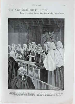 1900 PRINT NEW LORD CHIEF OF JUSTICE LORD ALVERSTONE LAW COURTS | eBay UK