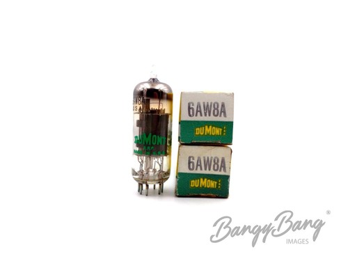 2 Vintage DuMont 6AW8A Western 349a preamp Triode Pentode Tube Valve ...