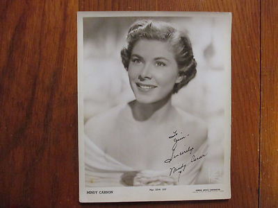 MINDY CARSON("Wake the Town and Tell the People")Signed 8x10 Black ...