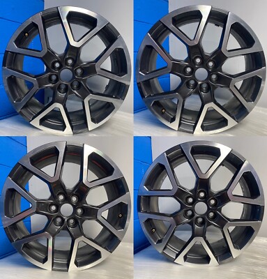 4 OEM Chevy Blazer 20x8 Dark Gray Machined 6 Y Spoke Wheels Rims ...