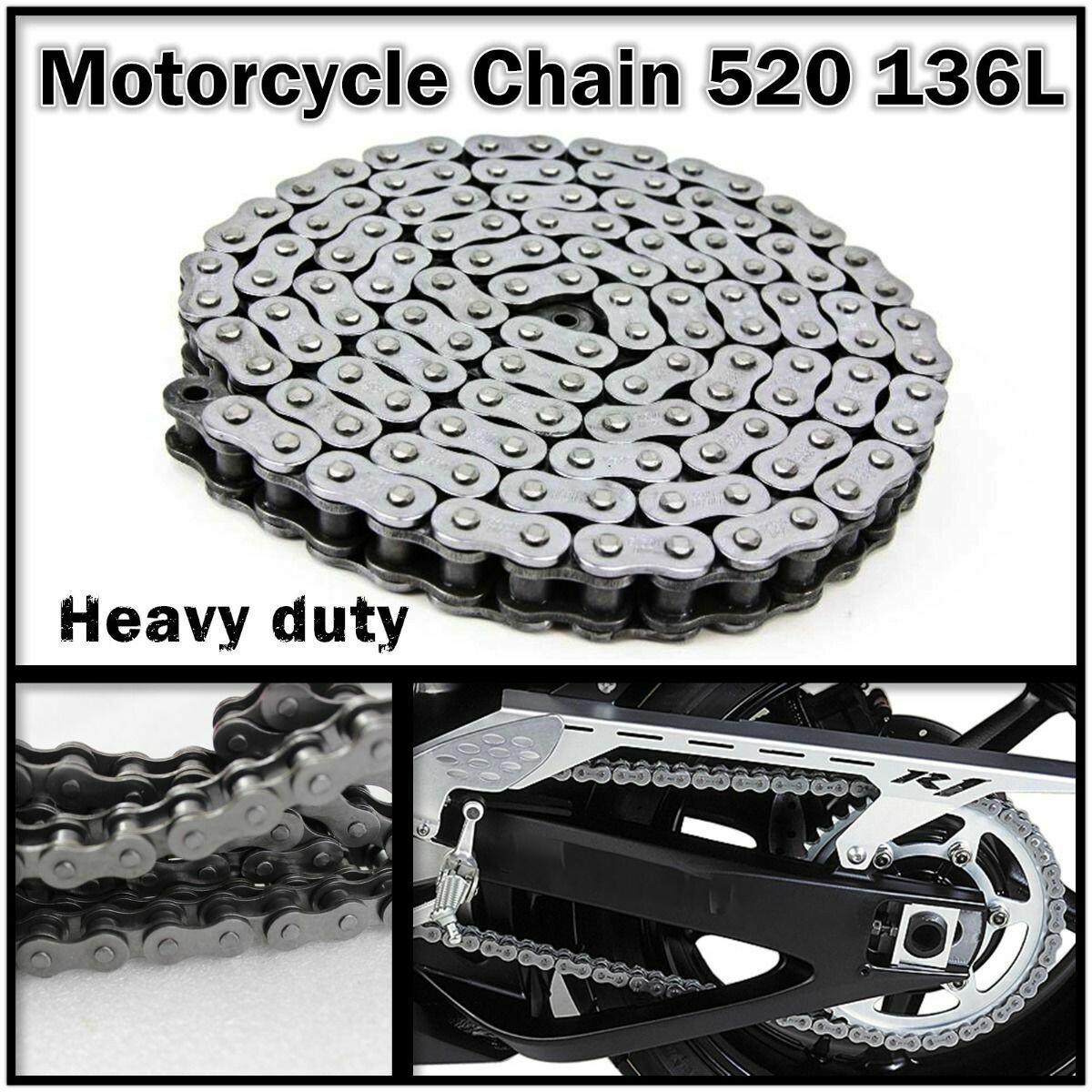 520 136L Motorcycle Drive Chain For SUZUKI DR200 DR250 DR-Z250 | eBay