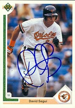 David Segui autographed Baseball Card (Baltimore Orioles) 1991 Upper ...