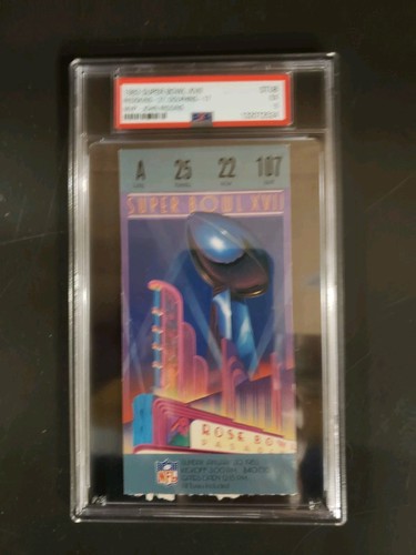 1983 SUPER BOWL XVII TICKET STUB REDSKINS DOLPHINS MVP-JOHN RIGGINS PSA ...