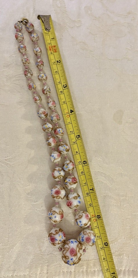 Vintage Murano Venetian Glass Wedding Cake Beads Lampwork Italy ...