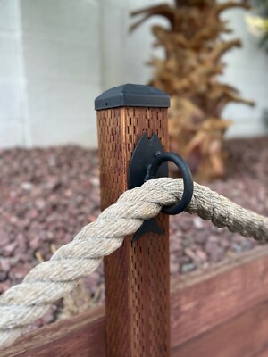 Nautical Rope Fence Bracket with Fish Design for DIY Rope fence ...