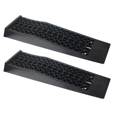 2PCS 3T Low Rise Car Ramps Wheel Chocks Plastic Tire Ramps for easy ...