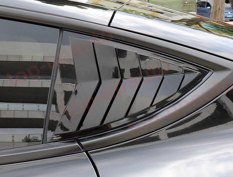 For Tesla Model Y 2020 2021 ABS Gloss black Side Vent Window Scoop ...
