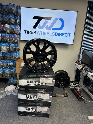 20 inch 20x9 Ultra 123BK SCORPION Gloss Black wheel rims 6x5.5 6x139.7 ...