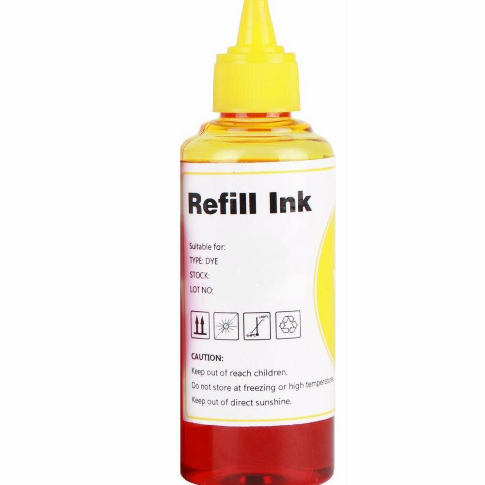 100 ml (4 oz) Premium Yellow refill ink for all hp epson eco tank ...