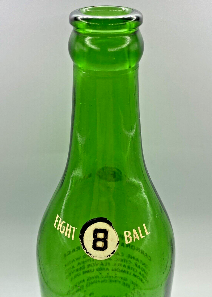 Vintage 8 Ball 16 oz. Green Soda Bottle Red Rock Beverage Co. Altoona ...