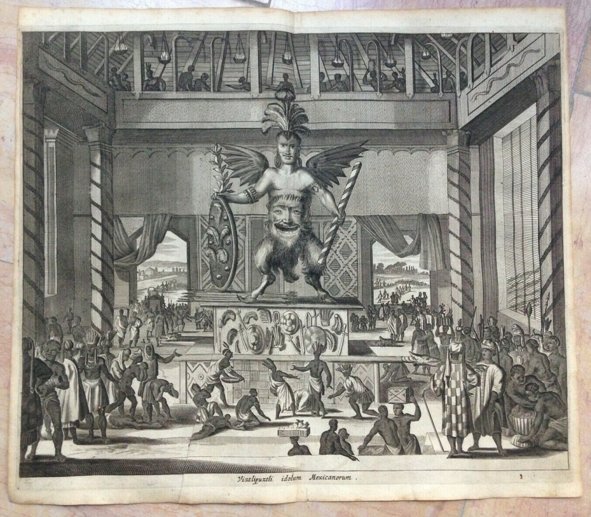 Huitzilopochtli Offer Ancient Sacrifice Cut Out Stock Images