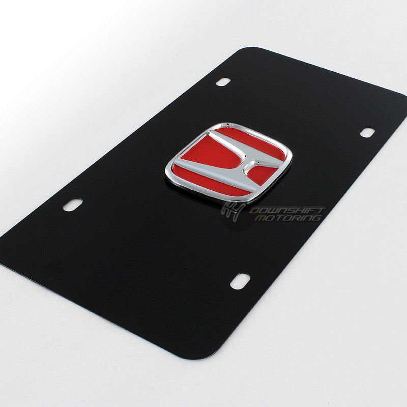 3D Red HONDA S2000 Front + Back Stainless Steel License Plate Frame ...