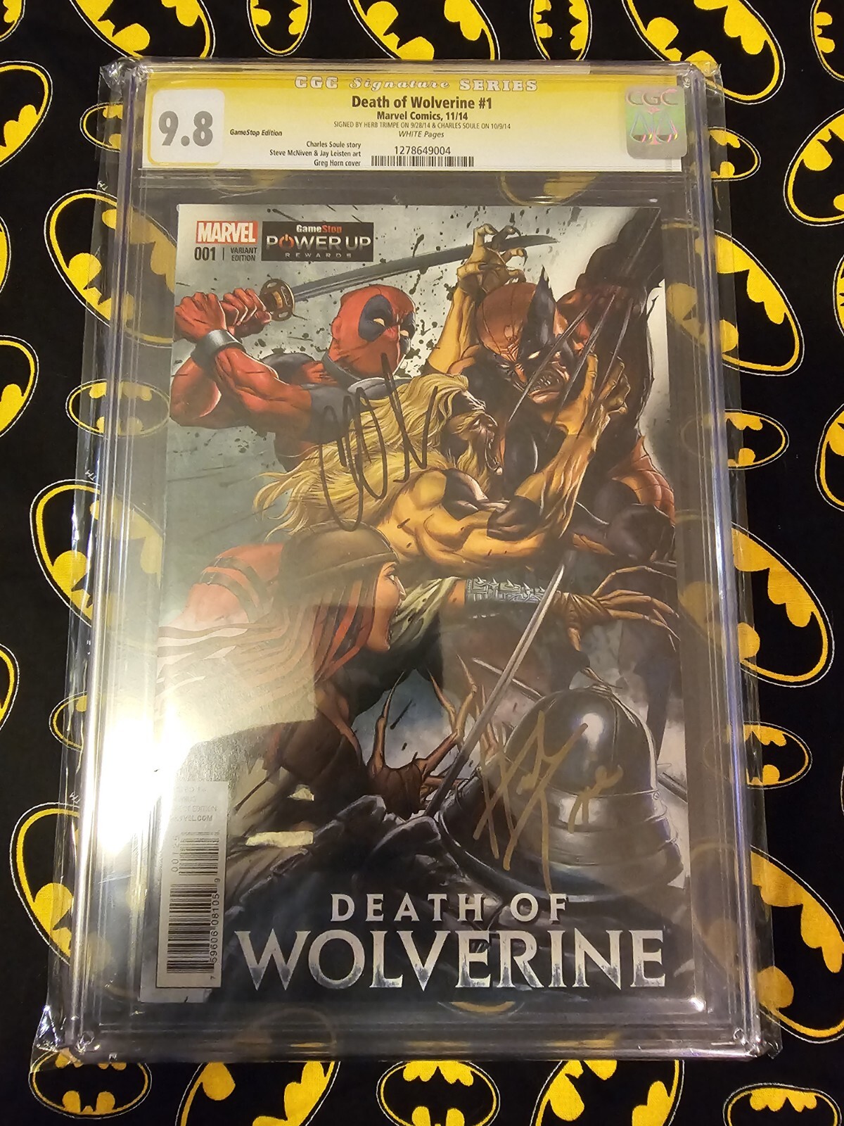 Death of Wolverine 1 CGC 9.8 SS Herb Trimpe Soule Game Stop Variant ...