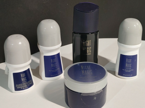 Avon Night Magic Evening Musk Perfumed Gift Set (5 pcs) - NOS - | eBay