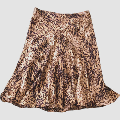 Muse Boston Proper Animal Print Skirt Gored Knee Length Leopard Career ...