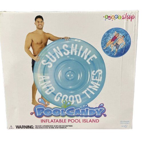 Sunshine and Good Times Pool Candy Inflatable Pool Island Circular ...