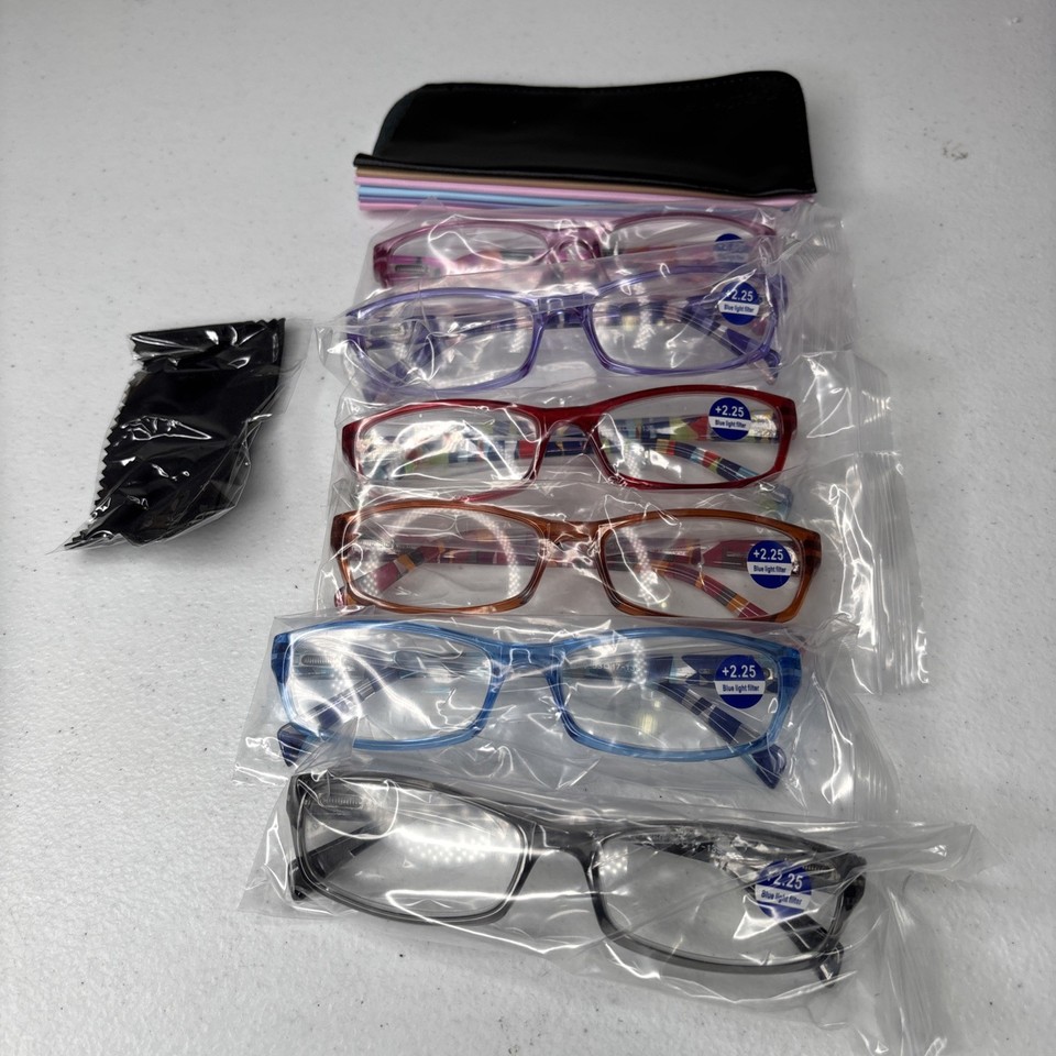 Ladies Reading Glasses 6 Pack Fashion Readers Eyeglasses Assorted Power ...