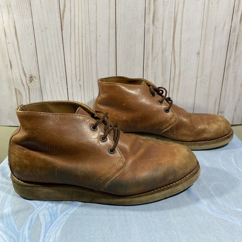 Red Wing 595 Chukka Leather Lace Up Work Boots Mens 10 | eBay