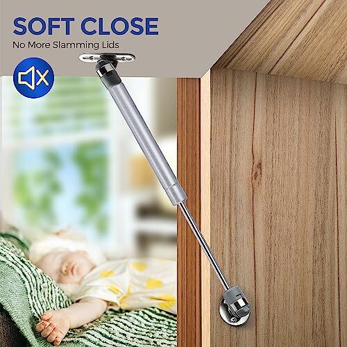 Safety Lid Support Soft Down Close Hinge Spring Strut For Chest Toy Box ...