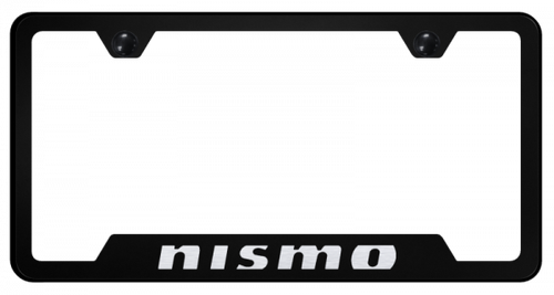 Nissan Nismo Logo Black Finish Notched License Plate Frame Official ...