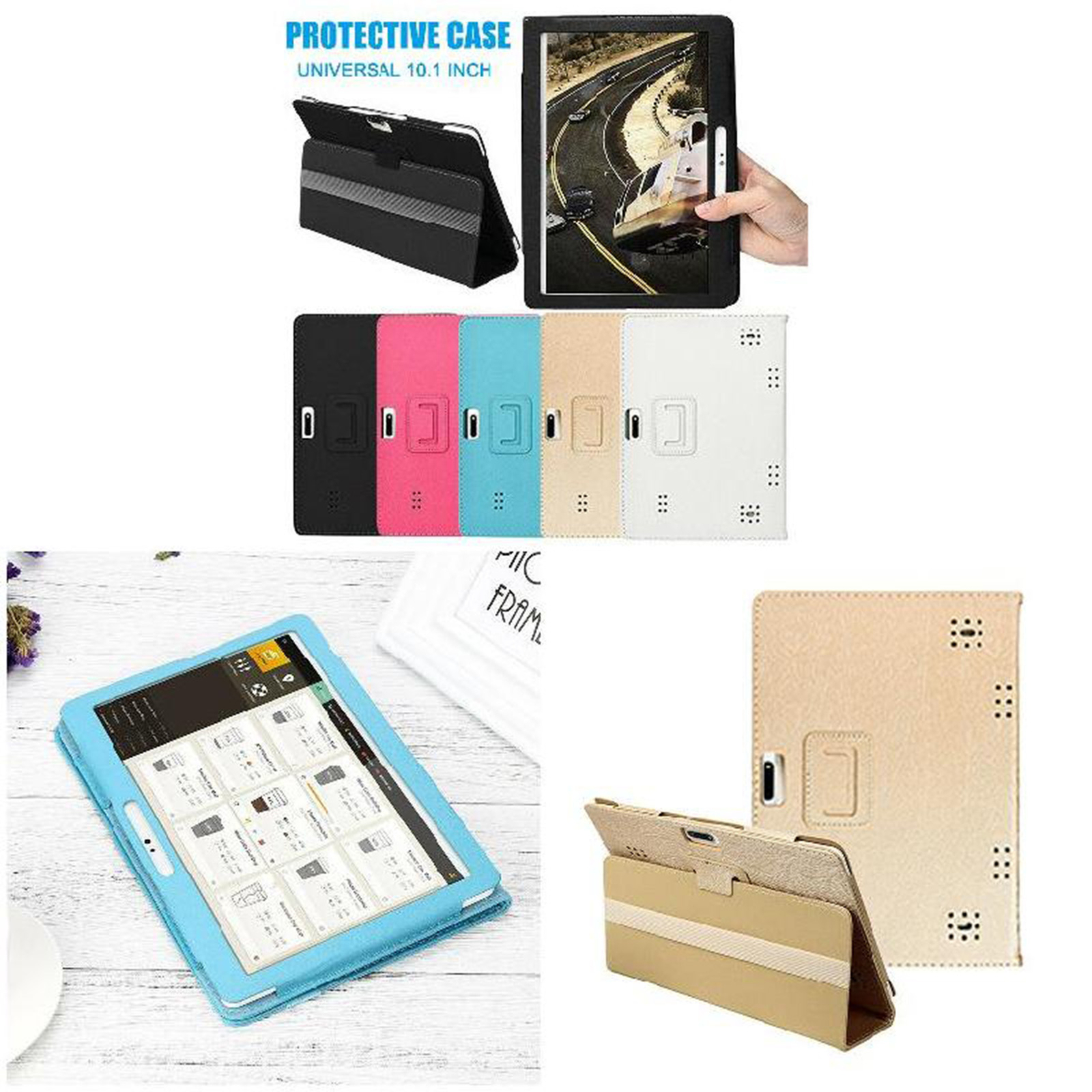Universal 10/10.1 Inch Leather Stand Cover Case for Android-Tablet PC ...
