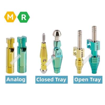 Dental Transfer Impression Coping Titanium Open Closed Tray Fits Osstem ...