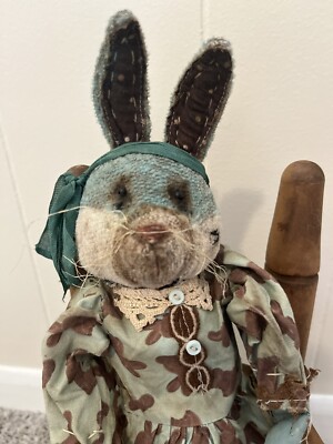 primitive rabbit doll, Easter Bunny Decor Spring Decor Ooak Handmade | eBay