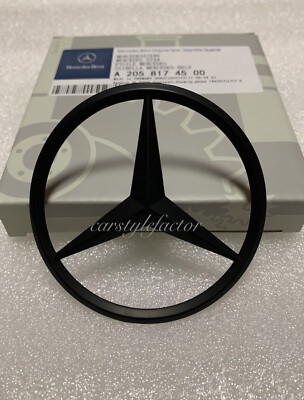 Matte Black Rear Boot Star Badge For Mercedes C Class C43 C63 C220 W205 ...